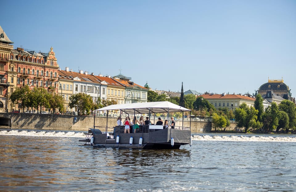 Prague: Private Cycle Boat River Tour with Beer or Prosecco | GetYourGuide