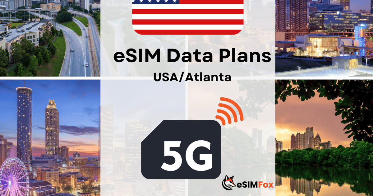 Atlanta : Plano de dados de Internet eSIM para EUA 4G/5G | GetYourGuide