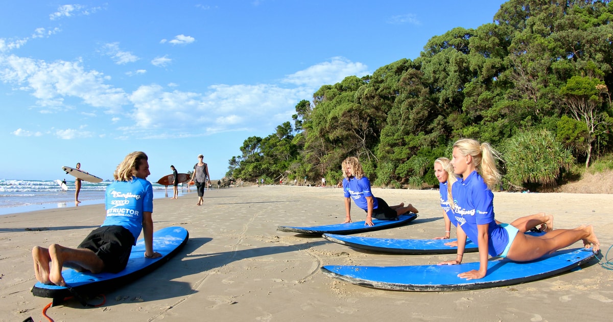 Vanuit Byron Bay: Leer surfen halve dag tour | GetYourGuide