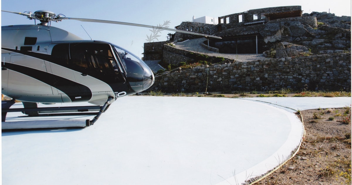 Helicopter Transfer between Mykonos & Santorini | GetYourGuide