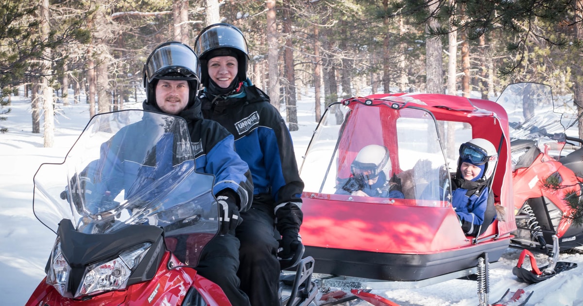 Rovaniemi: Family Snowmobile Safari with Campfire and Snacks | GetYourGuide