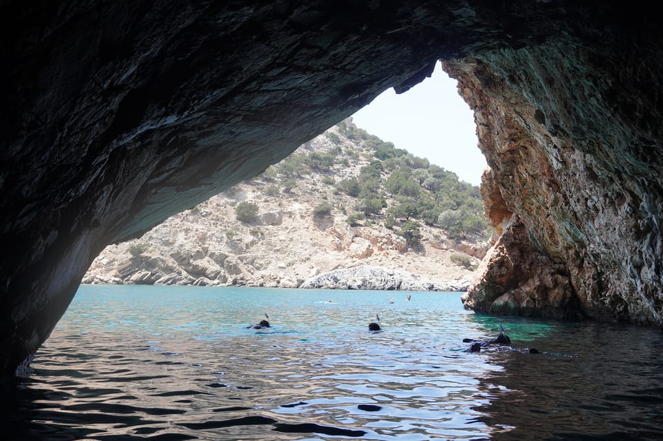 Naxos: Rina Cave Sea Kayak Tour with Snorkeling & Picnic | GetYourGuide