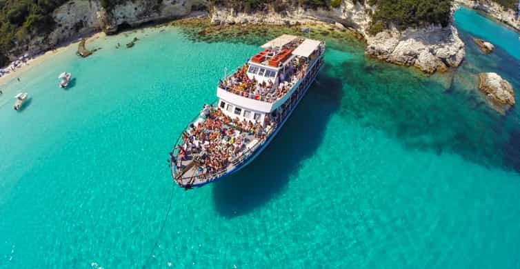 From Corfu Island: Antipaxos & Paxos Blue Caves Boat Cruise | GetYourGuide