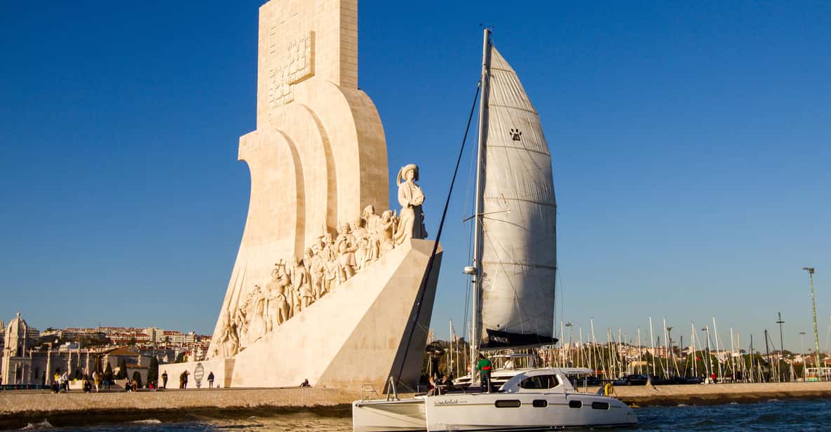 Lisbon: Monuments Boat Tour | Catamaran w/ Welcome Coffee | GetYourGuide