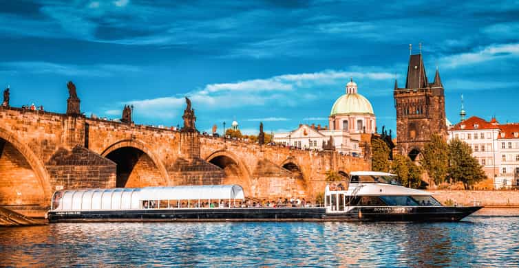 Prague: Vltava River Lunch Cruise in an Open-Top Glass Boat | GetYourGuide