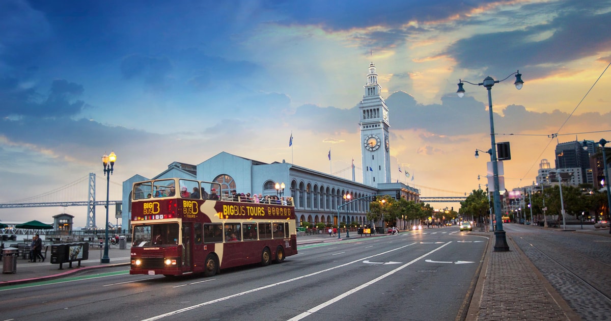 San Francisco: Tour panorámico al atardecer en autobús descapotable ...
