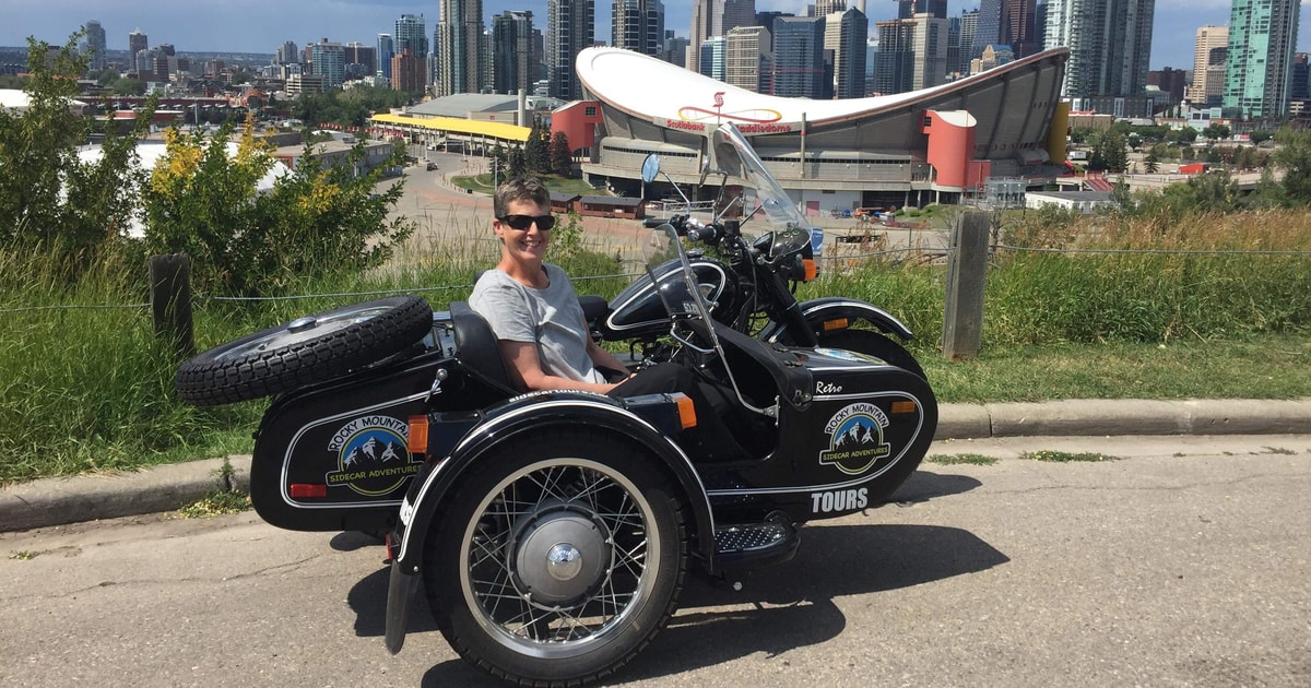 Calgary: stadstour per motorfiets in vintage-stijl met zijspan ...