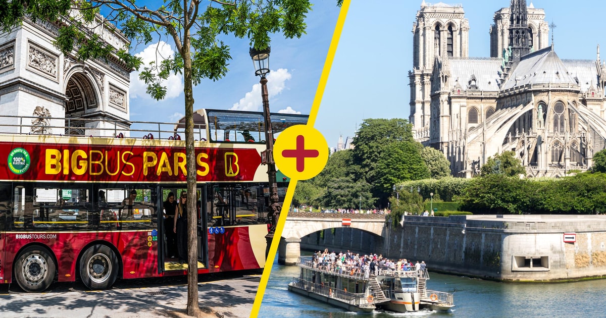 Paris: Big Bus Hop-on Hop-off Tour and Seine River Cruise | GetYourGuide