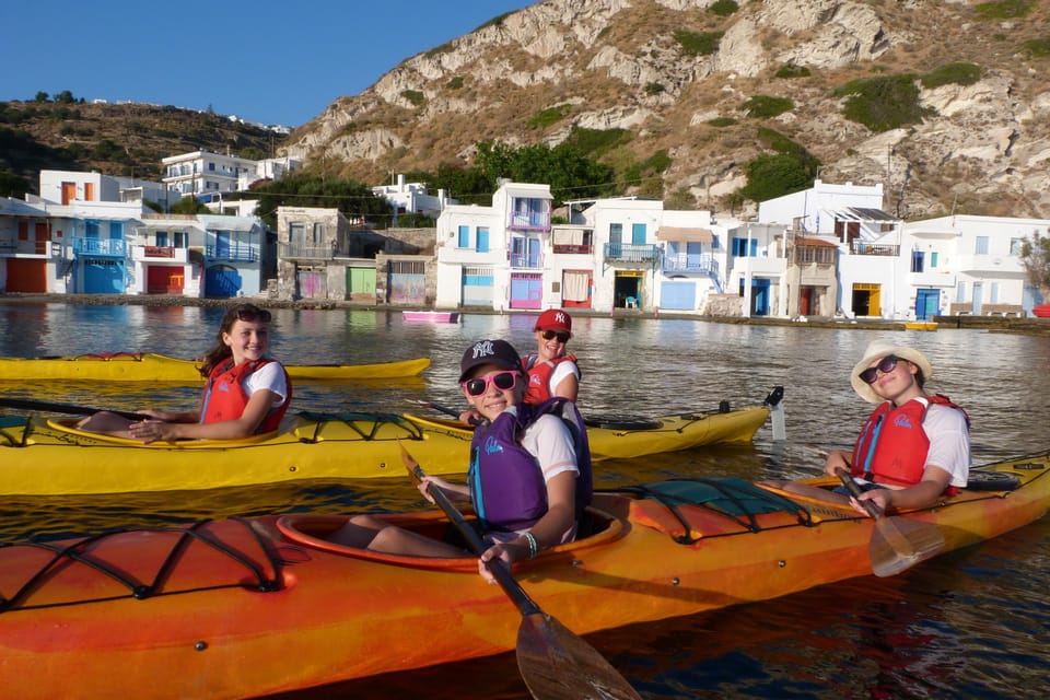 Milos: Sea Kayaking Trip at Sunset with Snack | GetYourGuide