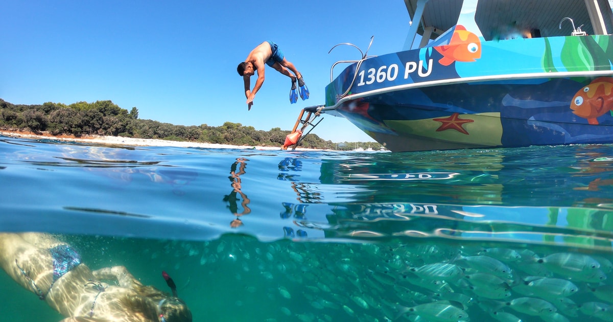 Pula Verudela: Glass-Bottom Boat and Swim with Fish Tour | GetYourGuide
