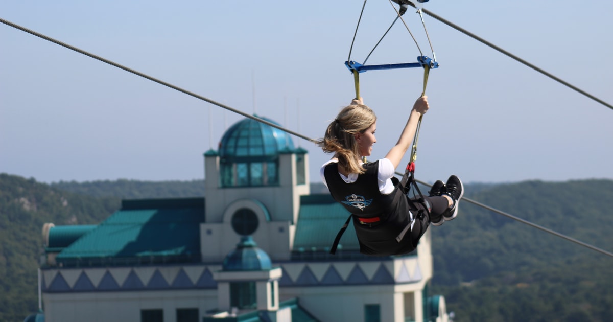 Foxwoods, CT: 33-Story Building Zipline Flight Pass | GetYourGuide