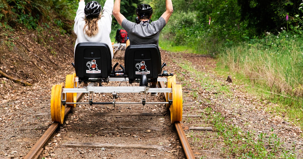 Mendocino County: Railbiking Tour Along the Noyo River | GetYourGuide