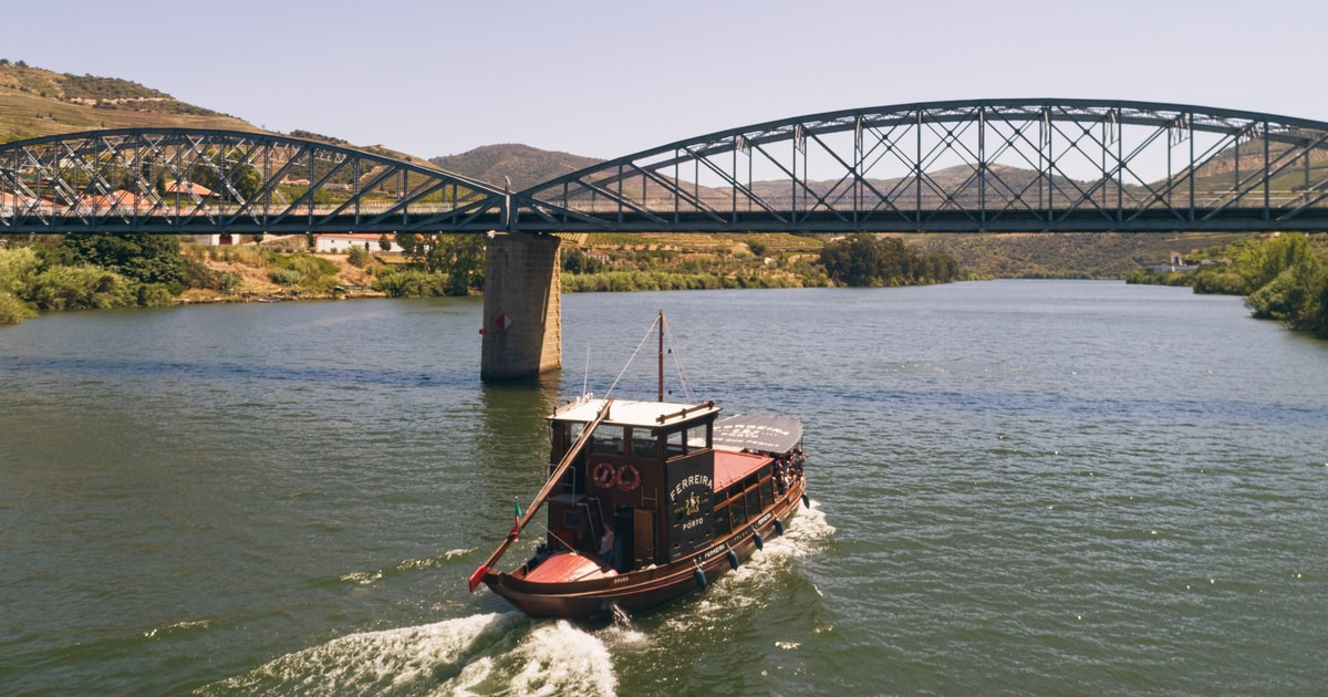 From Pinhão: Douro Valley Rabelo Boat Tour with Audio Guide | GetYourGuide