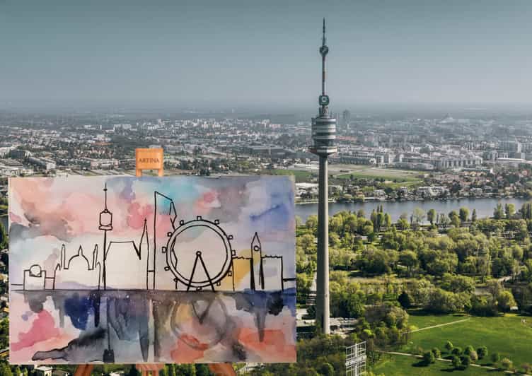 Viena: Paint the Skyline și Turnul Dunării Free-Ride | GetYourGuide