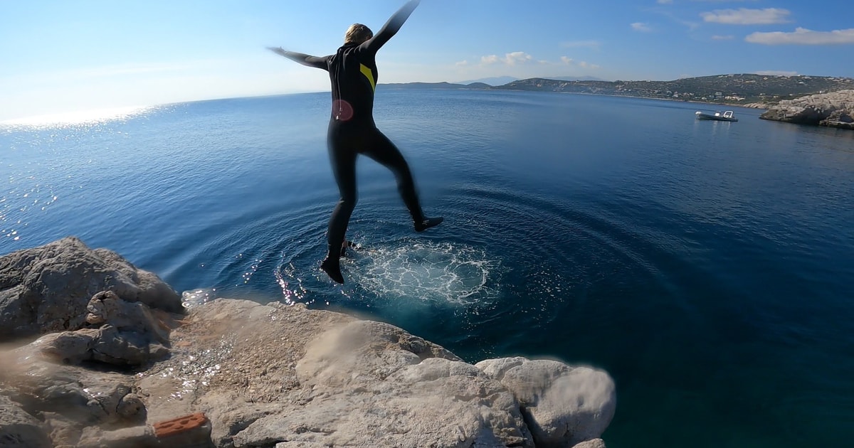 Athens: Cliff Diving Boat Trip in Nea Makri | GetYourGuide
