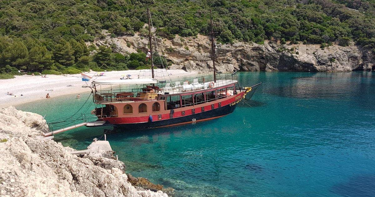 From Split: Blue Lagoon & Island Pirate Ship Tour with Lunch | GetYourGuide
