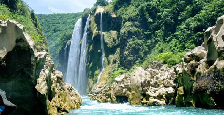 Canoe ride to Tamul waterfall from San Luis Potosí | GetYourGuide