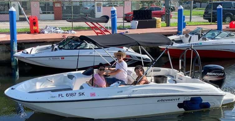 Miami: 18-Foot Private Boat for up to 6 People | GetYourGuide