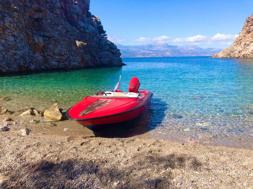 Agios Nikolaos: Mirabello Bay Speedboat Tour mit Schnorcheln | GetYourGuide