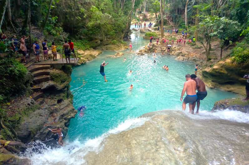 From Montego Bay: Island Gully Falls and Blue Hole Tour | GetYourGuide