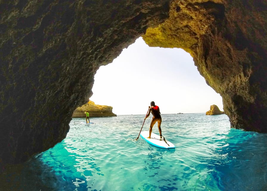 Albufeira: Stand-Up Paddle Caves and private beaches Tour | GetYourGuide