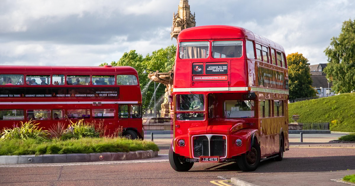 Edinburgh: Vintage Bus Tour with Afternoon Tea or Gin | GetYourGuide