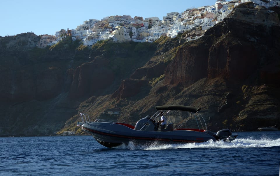 Santorini: Thirassia and Santorini Caldera Speedboat Cruise | GetYourGuide