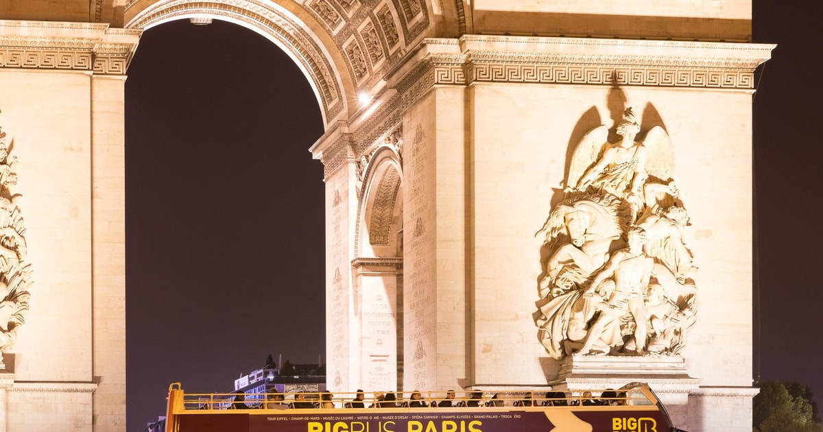 Paris: Big Bus Hop-on Hop-off Tour & Panoramic Night Tour | GetYourGuide