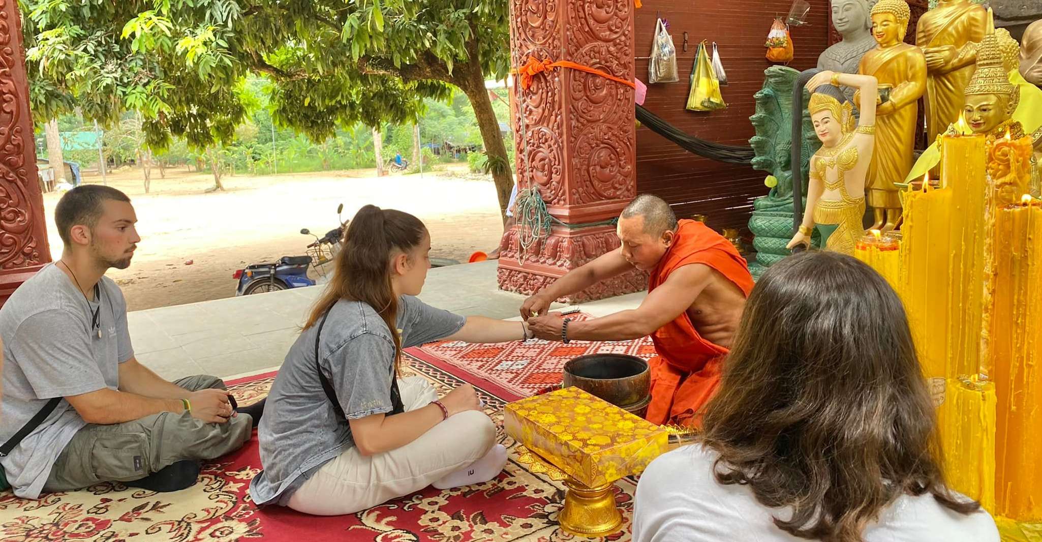 Siem Reap, Buddhist Monastery with Monks Water Blessing | Guided Tour ...