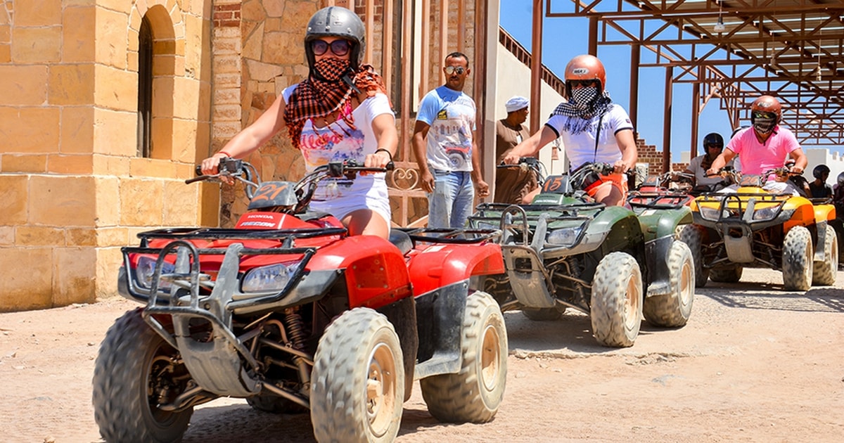 Hurghada: Morning Quad Bike Tour, Camel Ride and Transfer | GetYourGuide