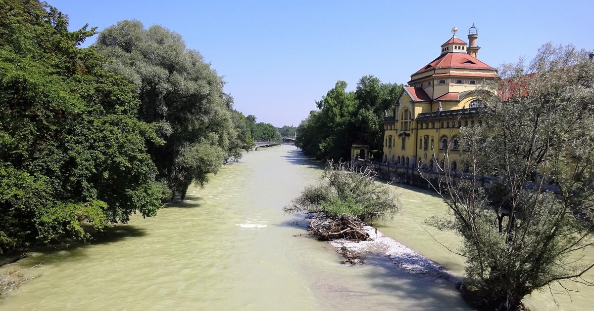München: Zelf begeleide wandeling naar Isar bezienswaardigheden ...