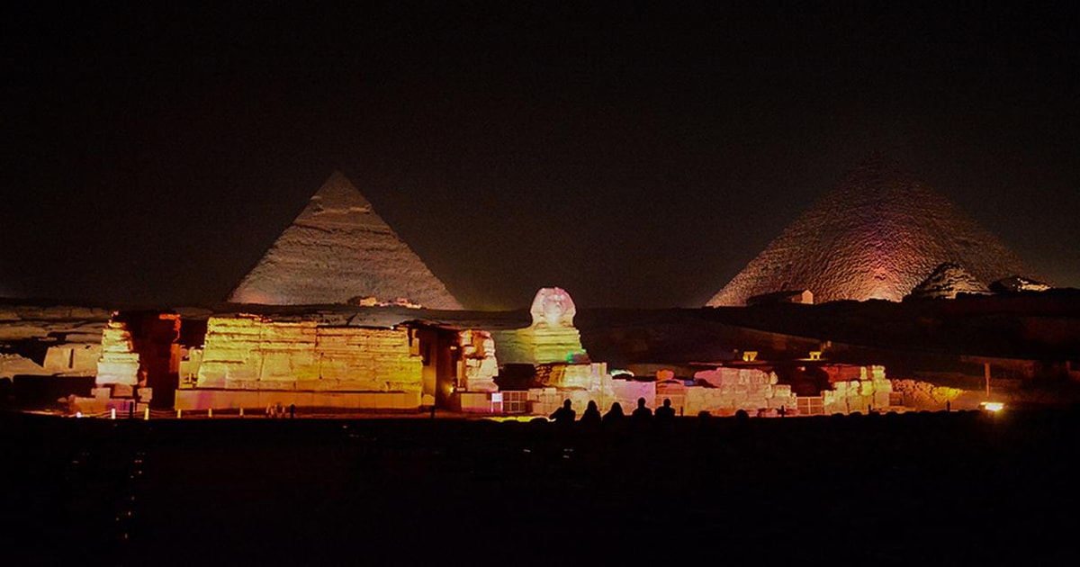 From Cairo: Giza Pyramids Tour with Light Show and Transfer | GetYourGuide