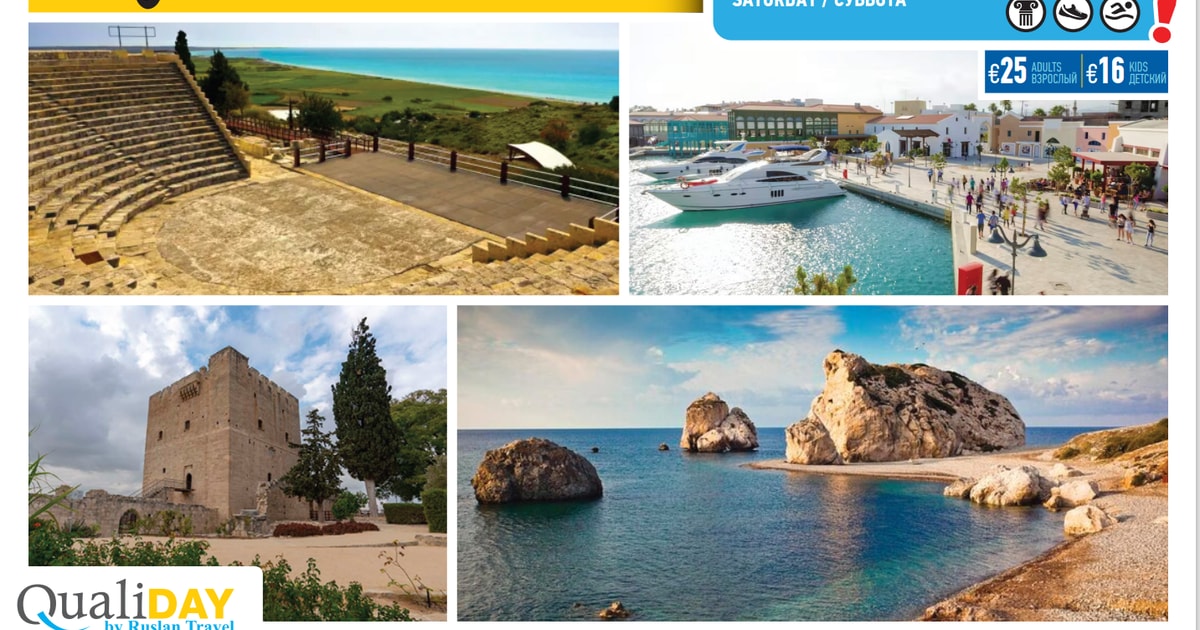From Paphos: Guided tour of Limassol with Rock of Aphrodite | GetYourGuide