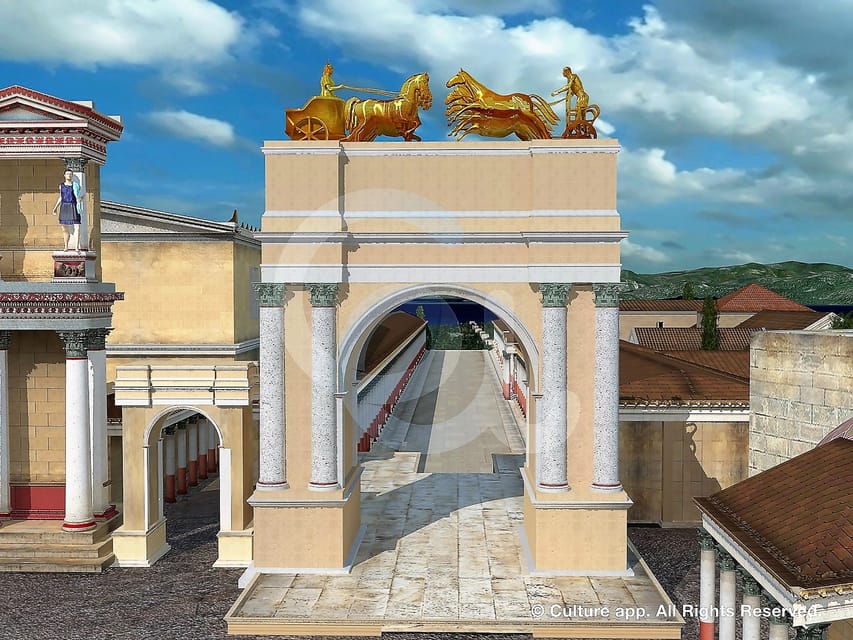 Korinth: 3D-repræsentationer og audiovisuel selv-guidet tur | GetYourGuide