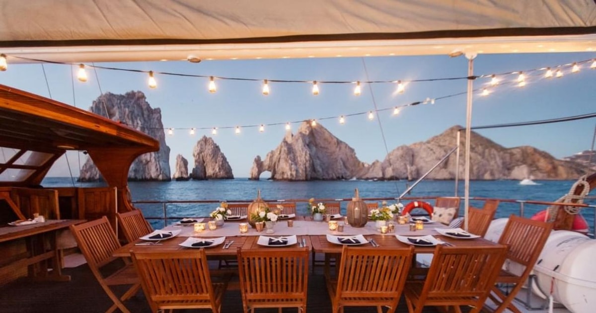 Cabo San Lucas: Luxury Sunset Cruise with Drinks and Dinner | GetYourGuide