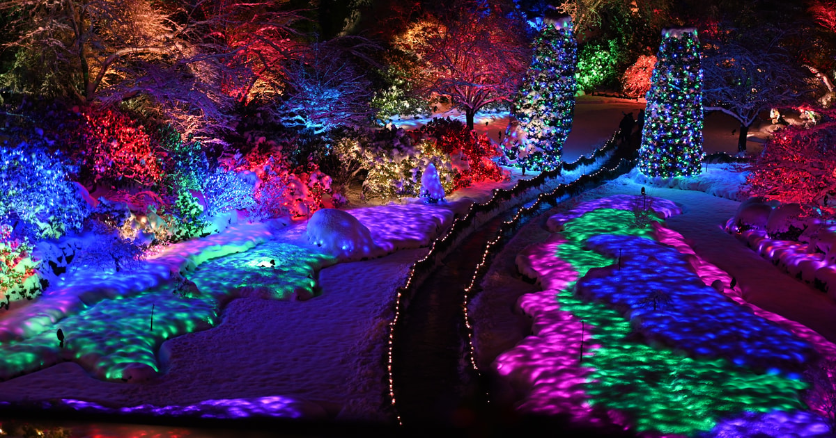 Butchart Gardens: ingresso e transporte mágicos de Natal | GetYourGuide