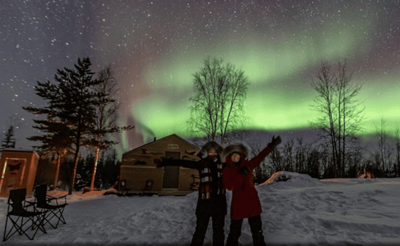 From Yellowknife: Aurora Borealis Tour with Cozy Cabin Base | GetYourGuide