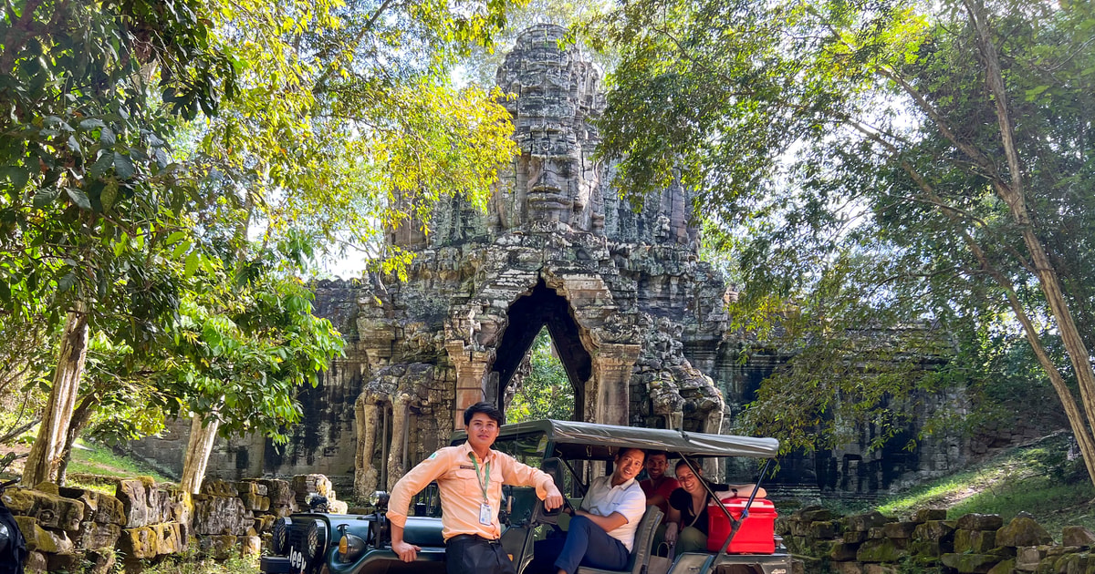 Siem Reap: Angkor Wat Sunrise and Market Tour by Jeep | GetYourGuide