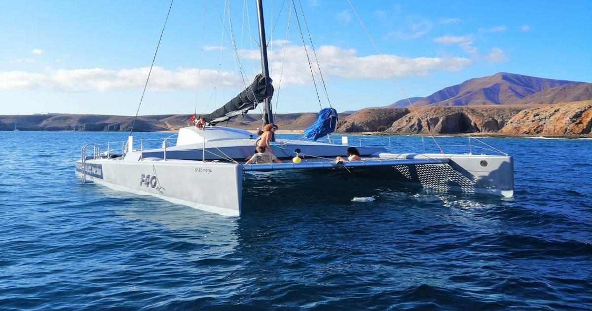 From Playa Blanca: Sailing Tour on a Racing Catamaran | GetYourGuide