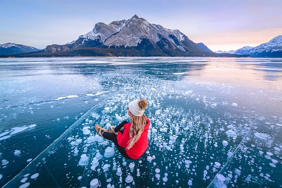 From Banff: Icefields Parkway & Abraham Lake Ice Bubbles | GetYourGuide