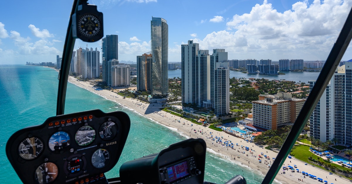 Ft. Lauderdale: Helikoptervlucht bij zonsondergang naar Miami Beach ...