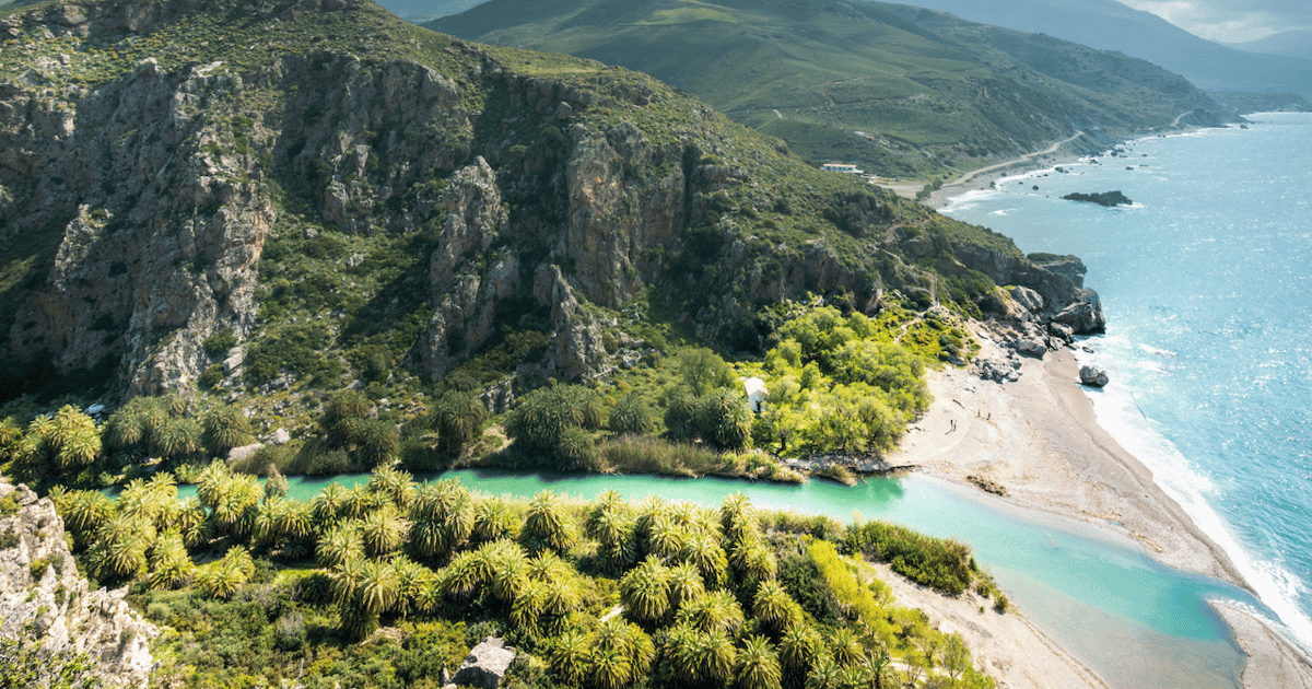 Rétino: palmeras de Preveli, Damnioni y playa y cañón de Plakia ...