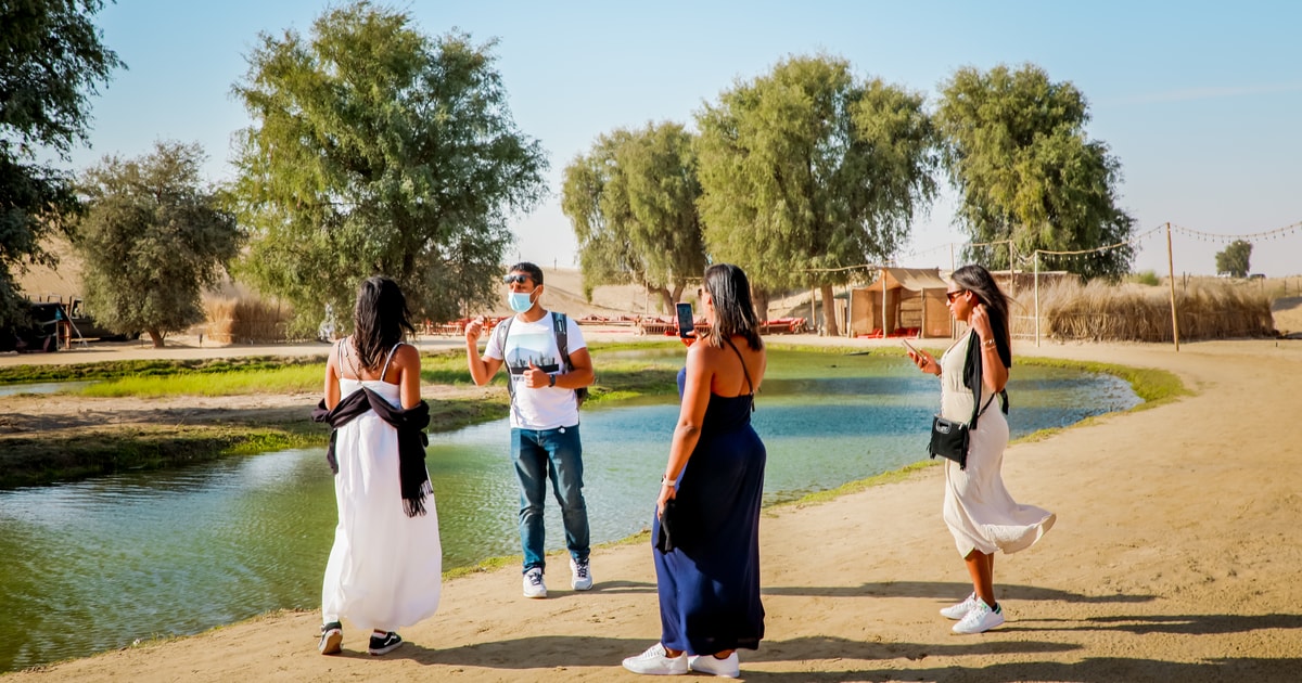 Dubai: City Tour with Al Marmoom Desert Dinner and Show | GetYourGuide