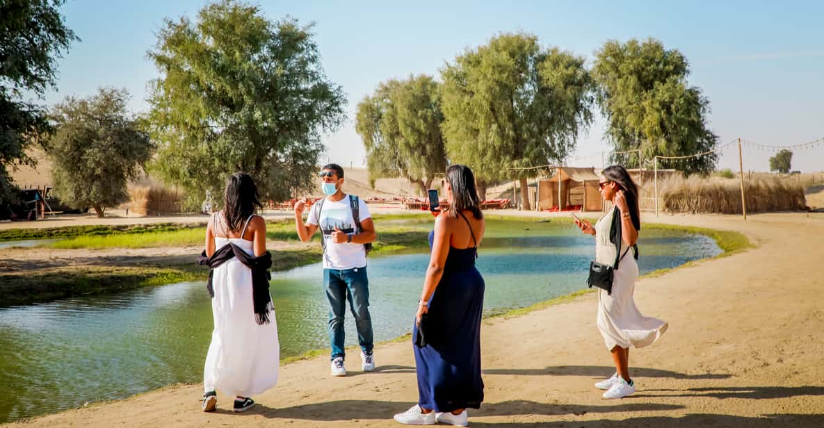 Dubai: City Tour with Al Marmoom Desert Dinner and Show | GetYourGuide