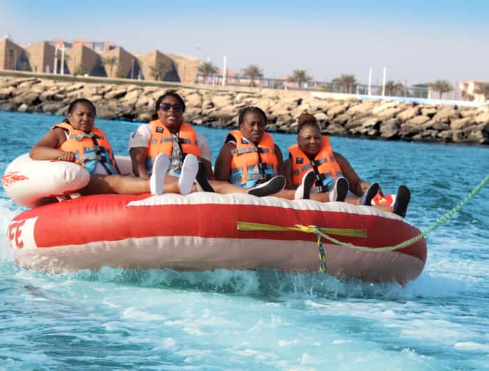 Dubai: Speedboat-Pulled Donut Ride Trip in JBR | GetYourGuide