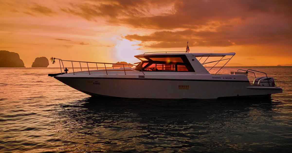 Krabi: Private 4 Islands & Sunset Dinner Luxury Speedboat | GetYourGuide