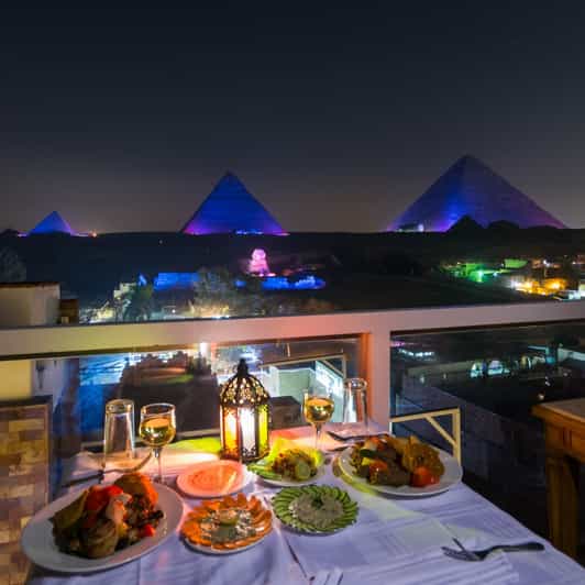 Cairo: Giza Pyramids Sound and Light Show with Dinner | GetYourGuide