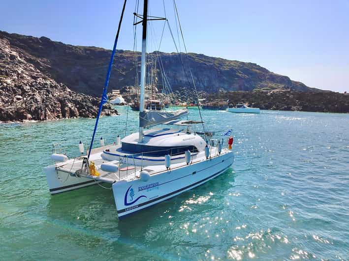 Santorini: Full Day Catamaran Excursion with Food & Drinks | GetYourGuide