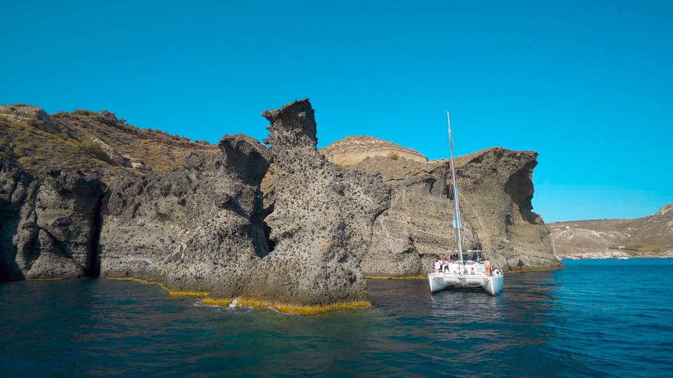 Santorini: Caldera Cruise with Greek Meal and Transfer | GetYourGuide