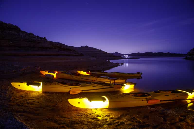 Lake Mead: Sunset Kayaking Tour with Dinner and Campfire | GetYourGuide
